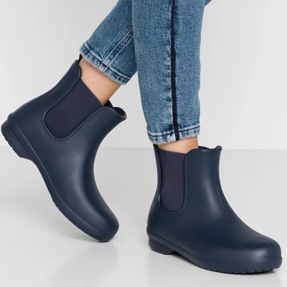 CROCS | Shoes | Crocs Freesail Chelsea Boot Navy Blue Water Resistant ...